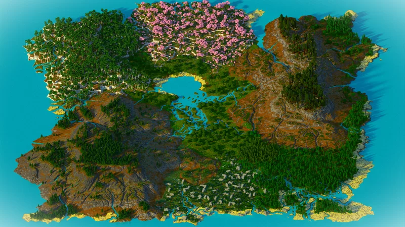 🌟Bravaria 1.20+⚔️ Multi-Biome 3.000 x 3.000 ️Survival Friendly/MMORPG ...