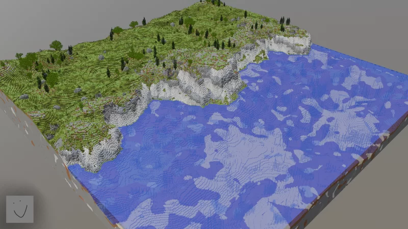 Custom Survival Map with Cliff Minecraft Map