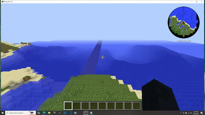 Curious Blue water pathway leads to Mysterious Island with Holes for ...