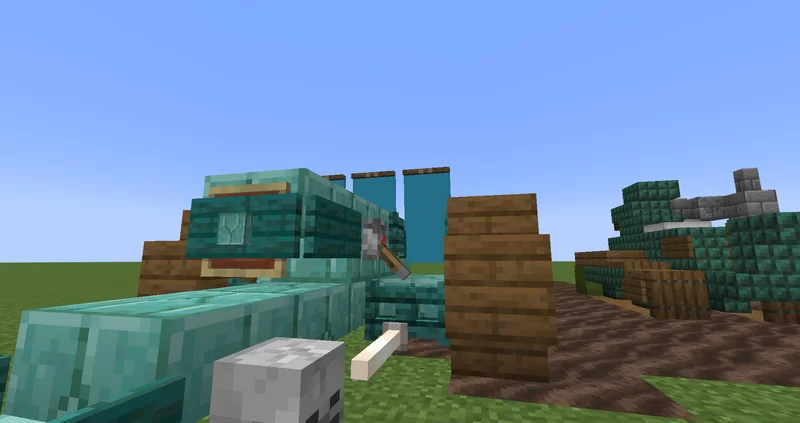 Renault FT-17 and an artillery canon Minecraft Map