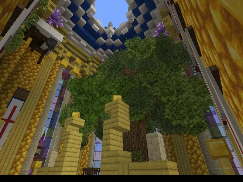 The new altarpiece of Erdrum's Cathedral and the holy tree chapel Minecraft Map