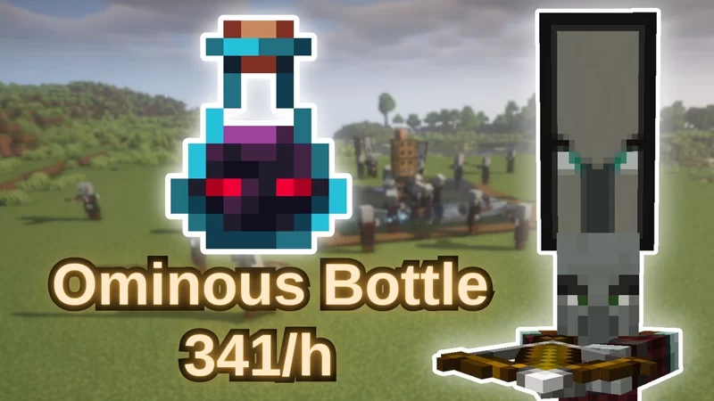 The Most Efficient Minecraft Ominous Bottle Farm: 341 Bottles/h Minecraft Map