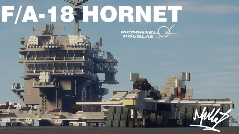 Mcdonnell Douglas F/A-18C Hornet [1.5:1 scale] Minecraft Map