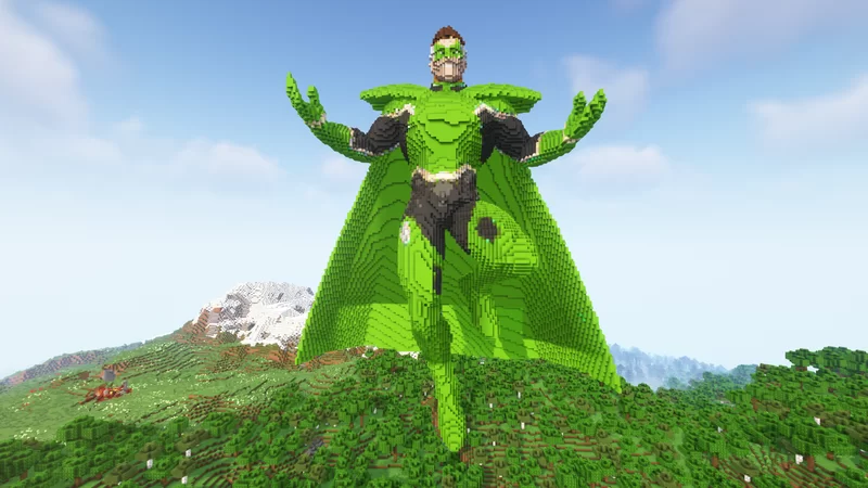 Minecraft Green Lantern Statue Minecraft Map