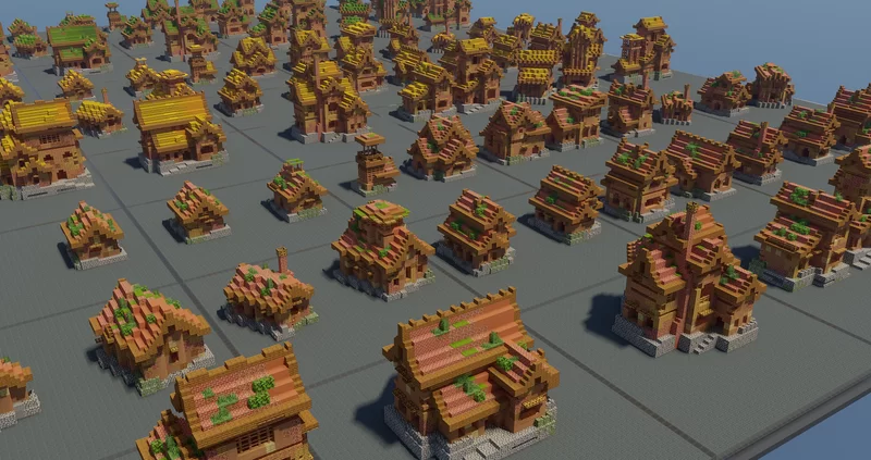 Small Medieval Houses Set Minecraft Map