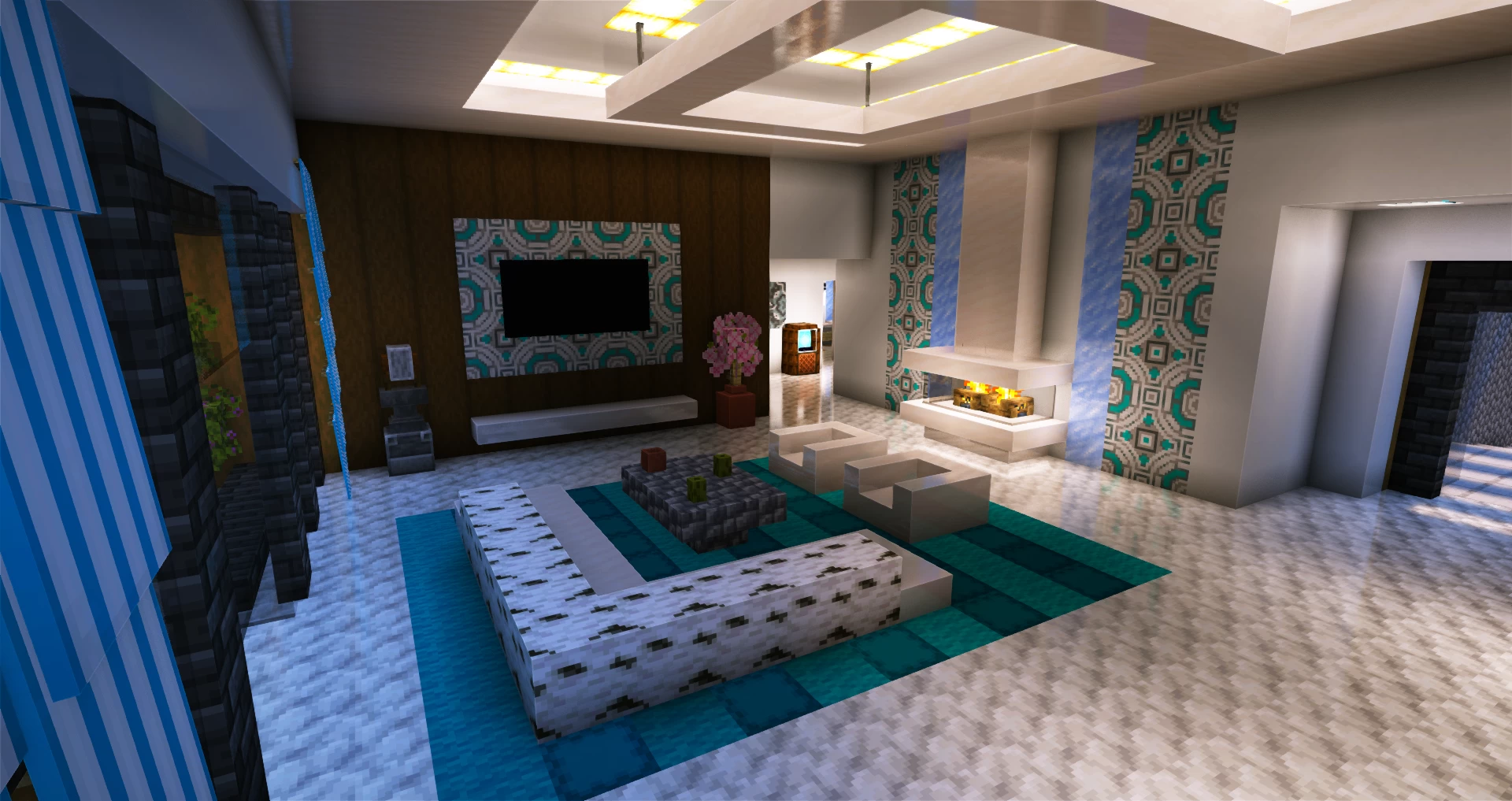 Realistic Minecraft House Interior Design Modern Interior Pack
