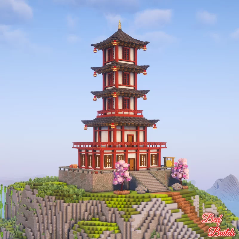 Cliffside Pagoda Minecraft Map