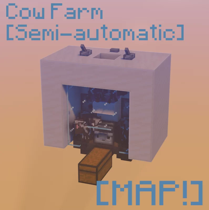 Cow Farm [Semi-automatic] - Leather & Cooked Steak [MAP!] Minecraft Map