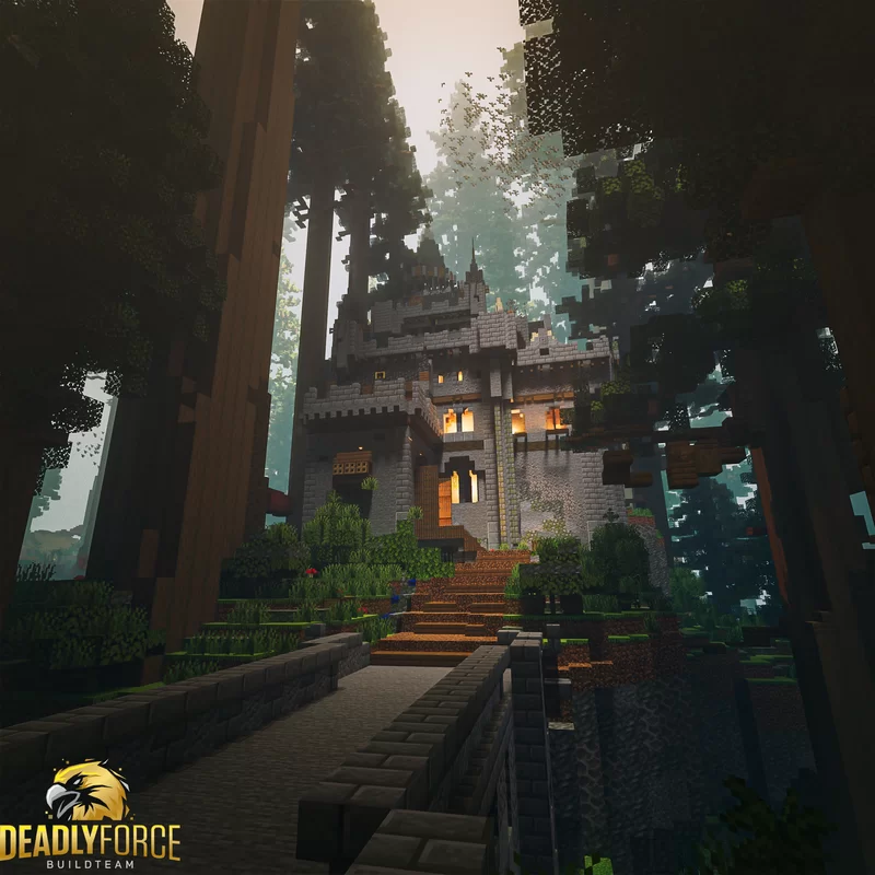 Woodland Reach Castle l Full interior l Download Minecraft Map