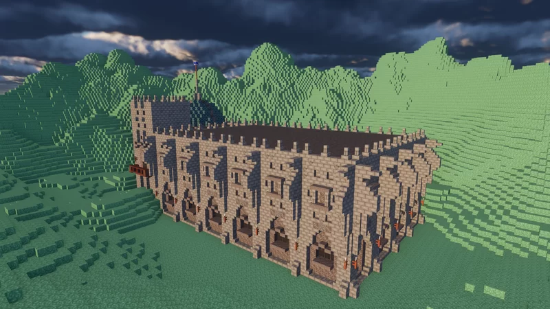 Stone castle in moss Minecraft Map