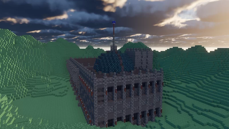 Stone castle in moss Minecraft Map