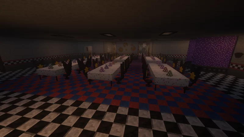 FNaF One Pizzeria (Chisels & Bits) Minecraft Map