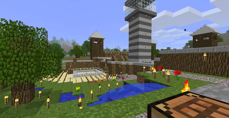 My Alpha 1.2.6 Minecraft world (2 Cities) I started in Infdev ...