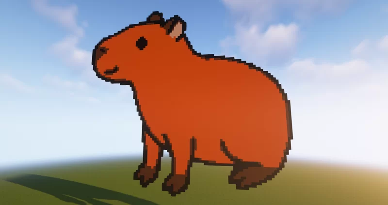 Capybara/Capibara/Carpincho PixelArt Minecraft Map