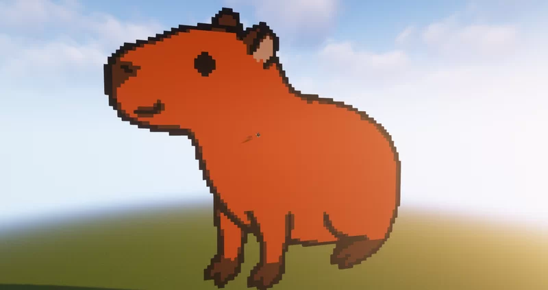 Capybara/Capibara/Carpincho PixelArt Minecraft Map