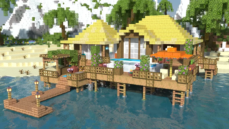 Tropical Beach House Minecraft Map
