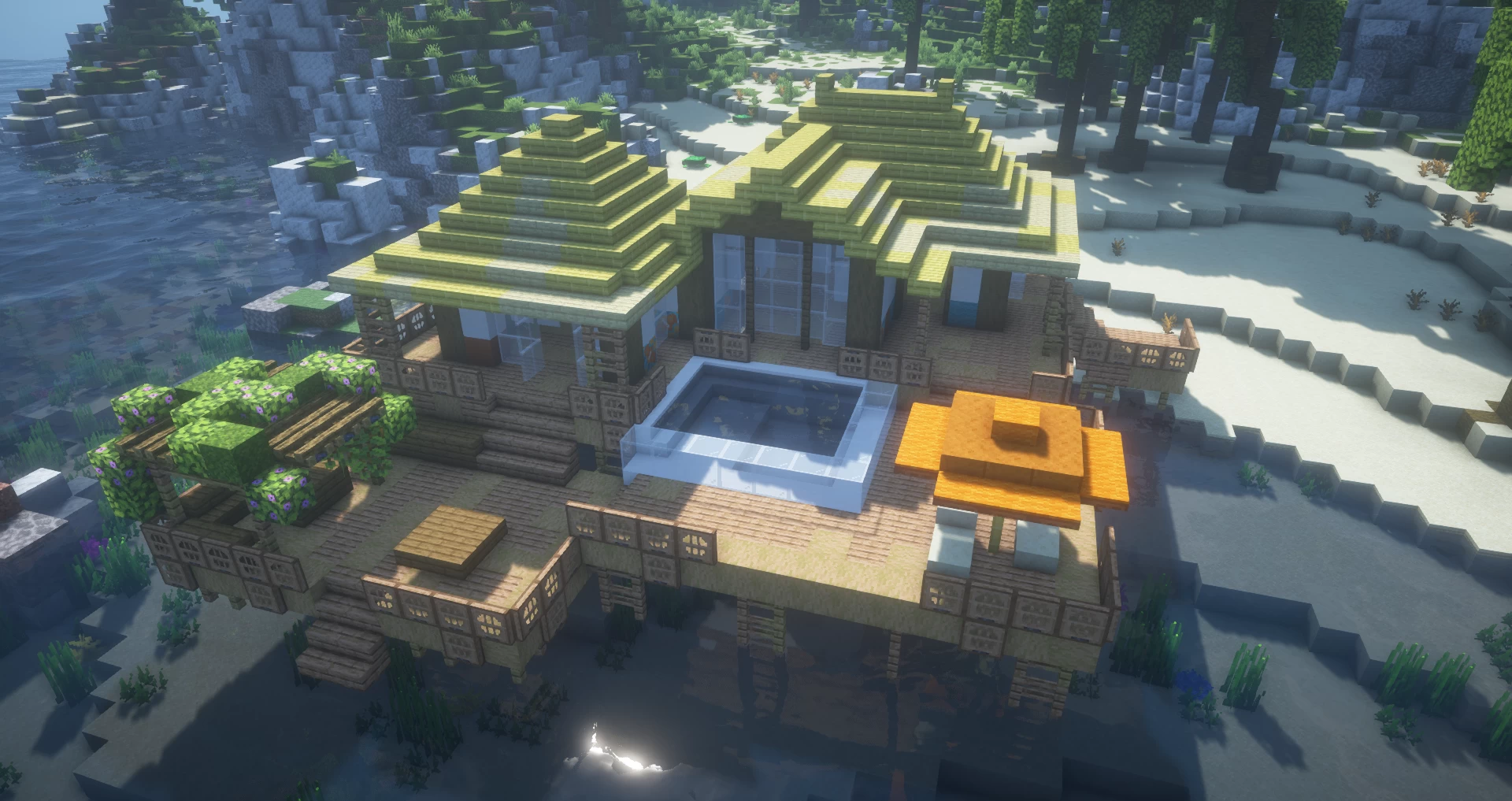 Tropical Beach House Minecraft