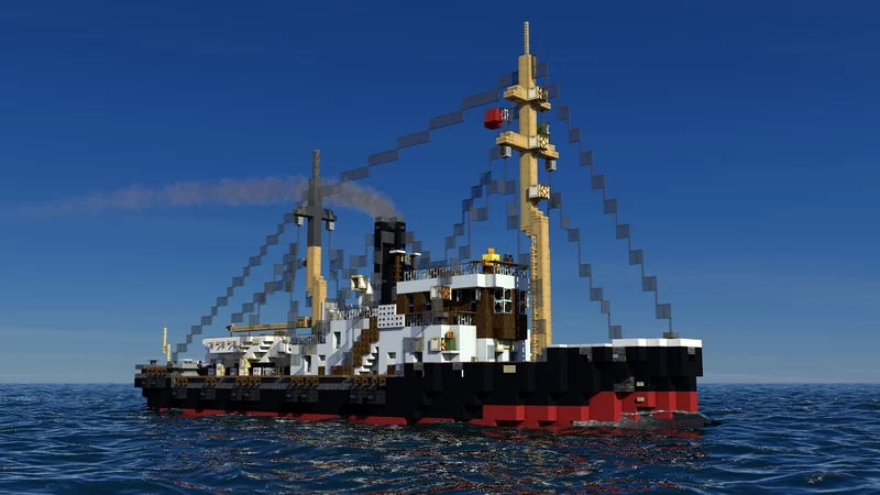 S.S. Mei 1922 + Download and Full Intertior [Custom Tug Boat] Minecraft Map