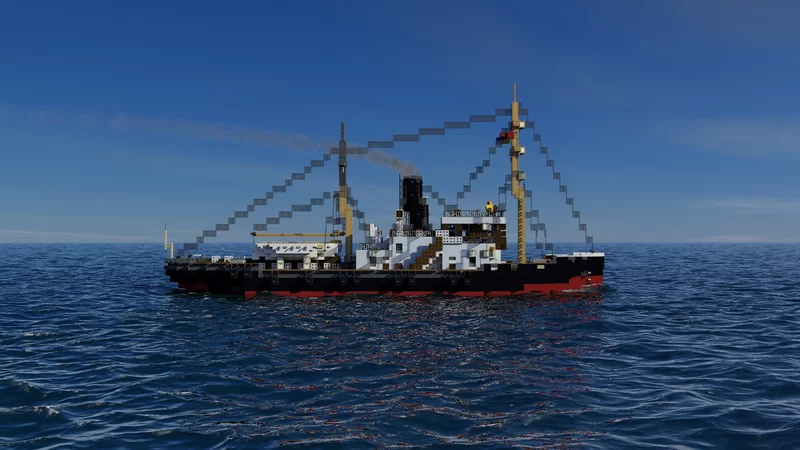 S.S. Mei 1922 + Download and Full Intertior [Custom Tug Boat] Minecraft Map