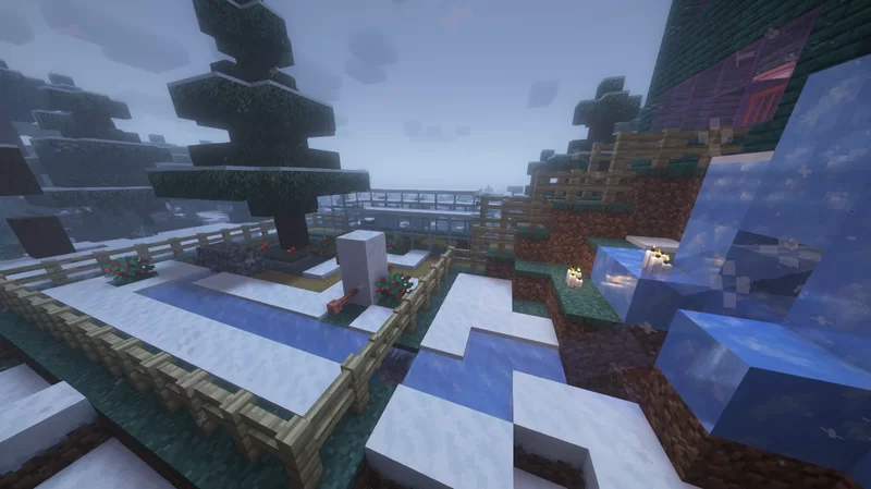 Starter warped house in the snow Minecraft Map