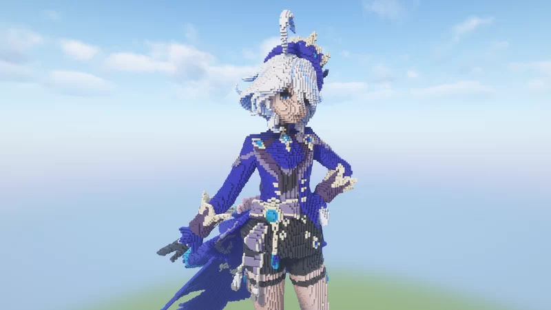 Furina De Fontaine Statue Minecraft Map