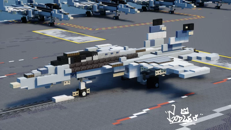 2:1 Scale McDonnell Douglas F/A-18A Hornet Multirole Fighter Minecraft Map
