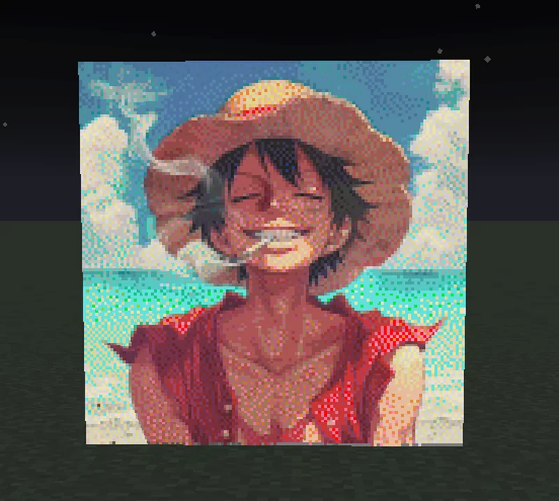 Luffy cigarette | 1 x 1 | Shematic Minecraft Map