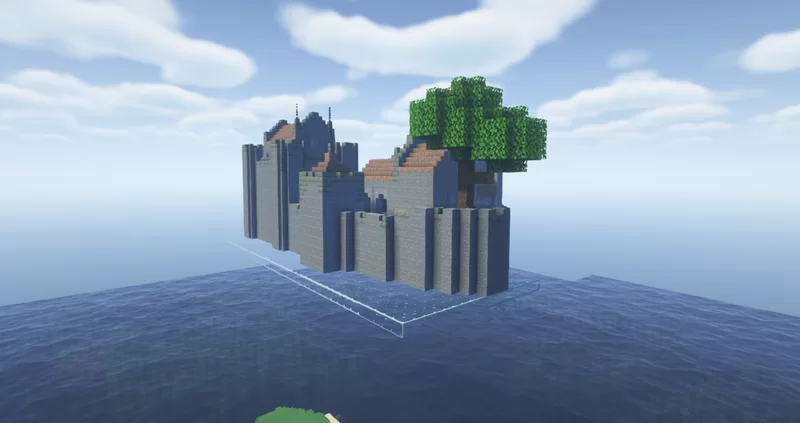 tiny isle fortress Minecraft Map