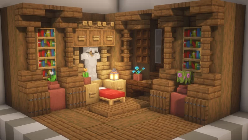 Cozy Bedroom interior design Minecraft Map