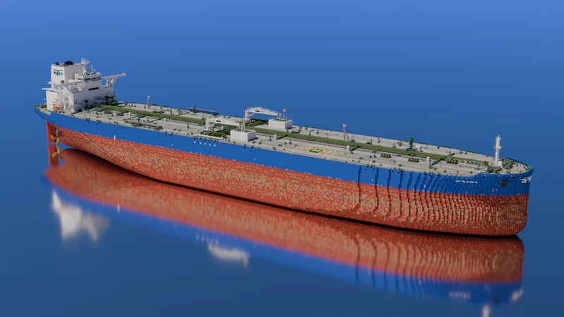 Tanker ship "Universal Leader" scale 1.5:1 Minecraft Map