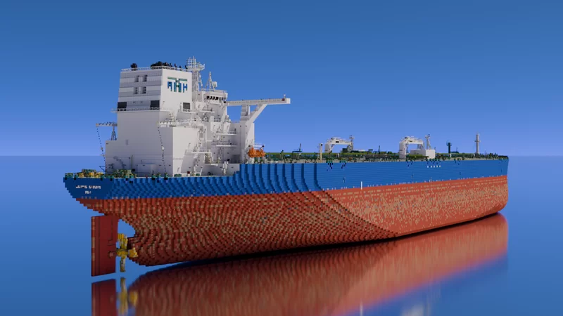 Tanker ship "Universal Leader" scale 1.5:1 Minecraft Map