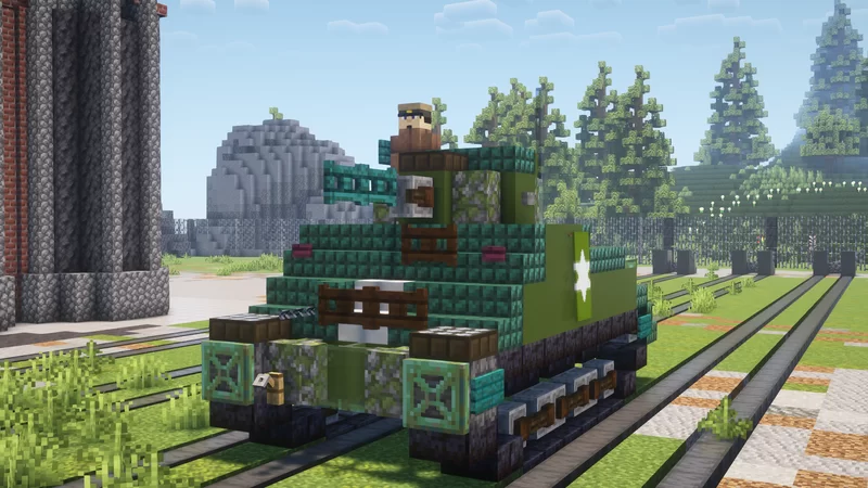 M4A2 Sherman 2:1 | US WW2 Medium Tank | With Download Minecraft Map
