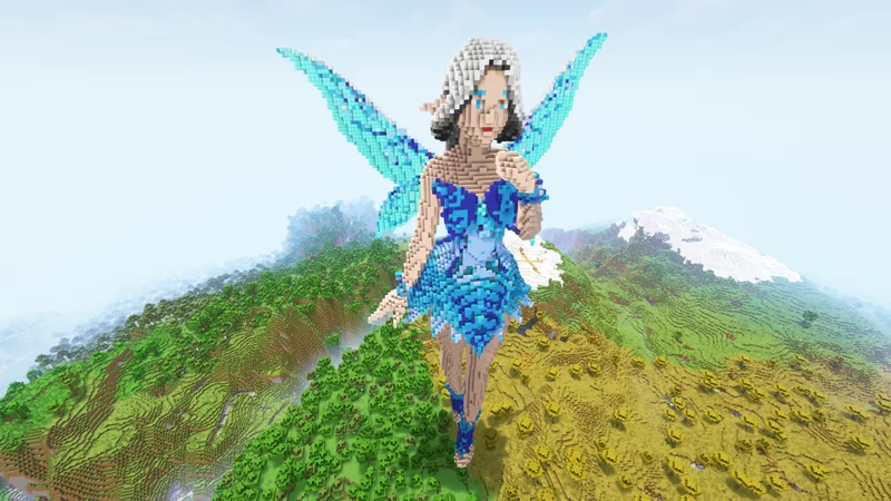 Minecraft Elucia (Fairy) Statue Free Minecraft Map