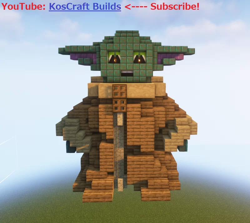 Baby Yoda / Grogu Miniature statue Minecraft Map