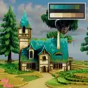 Medieval Cyan Cottage Minecraft Map