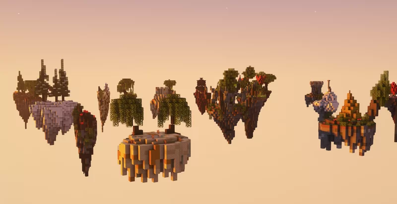 20x SkyBlock Starter Islands Minecraft Map