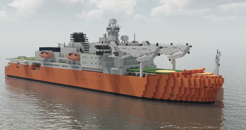 Antarctic Supply Research Vessel Minecraft Map