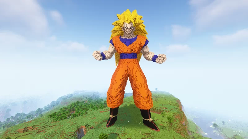 Minecraft Goku Ssj3 Statue Minecraft Map