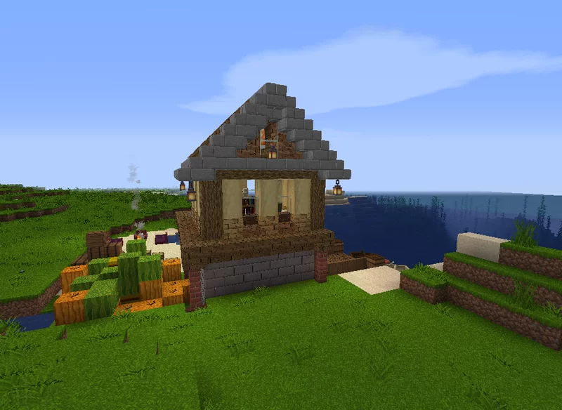 Riverside survival house Minecraft Map
