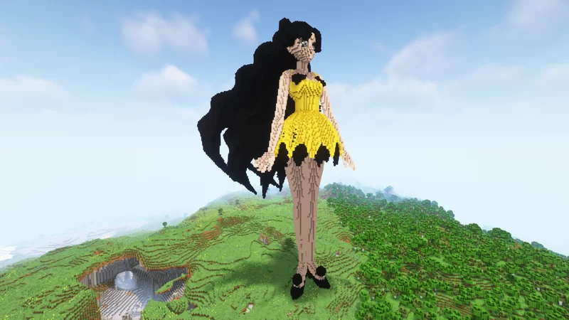 Minecraft Luna Human Form Statue Free Minecraft Map