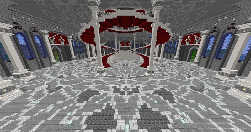 Minecraft amazing mansion / palace (house) with designed interior, 12 ...