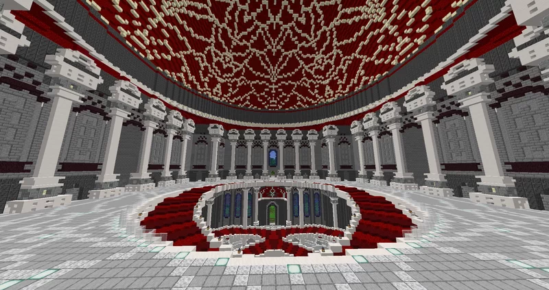 Minecraft amazing mansion / palace (house) with designed interior, 12 ...