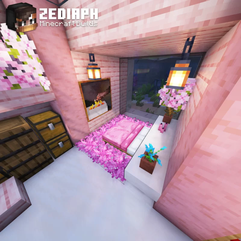 Cherry Blossom Underground House - Zediaph Minecraft Map