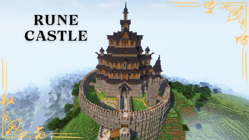 Rune Castle - Simple Fantasy Minecraft Viking Castle on a Hill ...