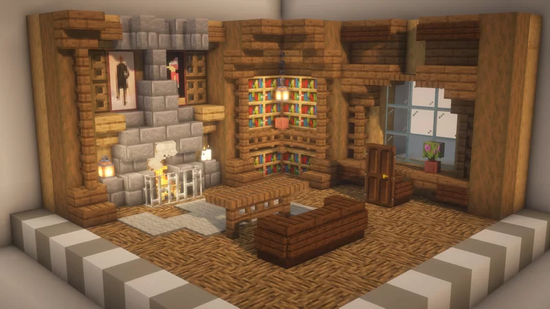 Living Room Interior Design Minecraft Map