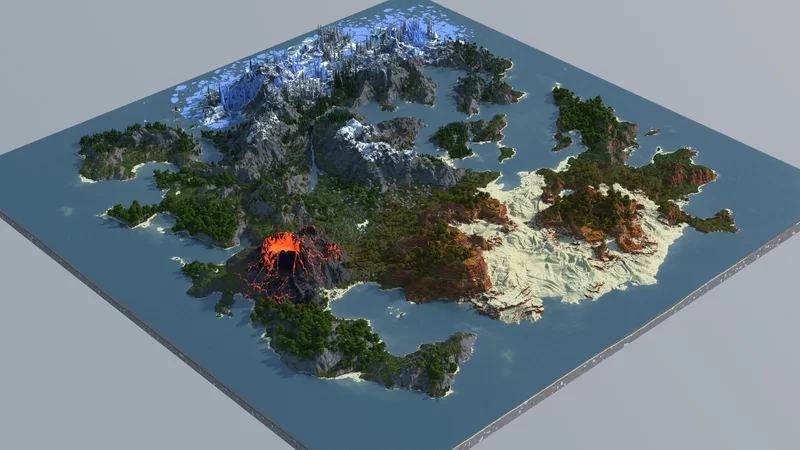 Nasceria island - 3000 x 3000 survival map [Java edition] Minecraft Map