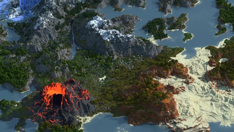 Nasceria island - 3000 x 3000 survival map [Java edition] Minecraft Map