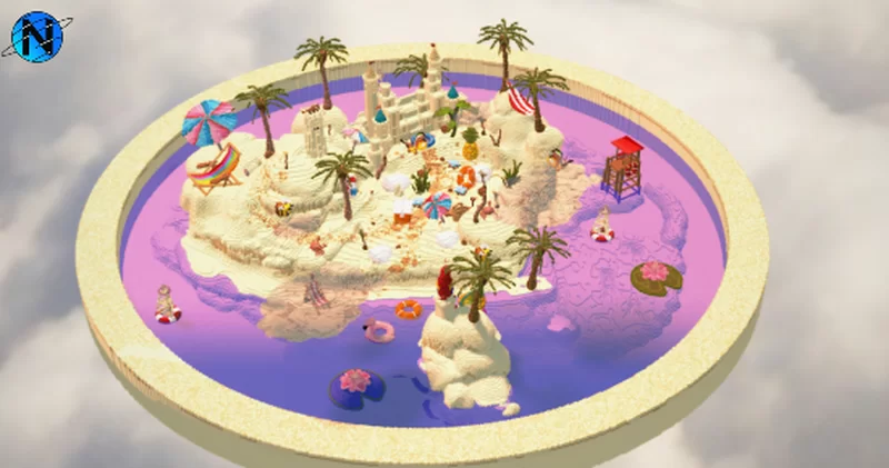 500x500 Summer Spawn Minecraft Map