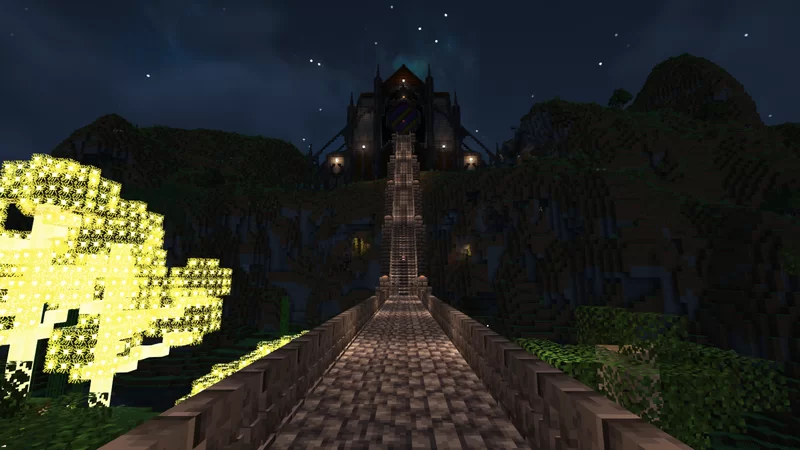 All The Mods 9 Minecraft ATM9 Builds - Building a Bridge to the Library ...