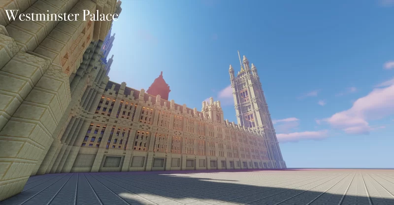 House of Lords Westminster Palace (House of Parliament) Minecraft Map